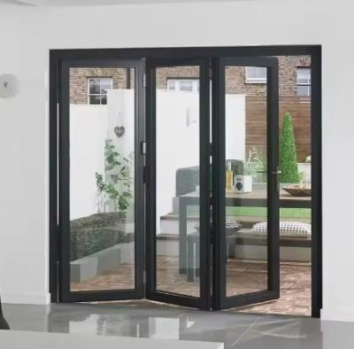 China High Security Hurricane Resistant Aluminum Folding Door with Thermal Break for Enhanced Safety and Energy Efficiency for sale