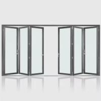 China Thermal Break Aluminum Folding Door with Dust Resistant Tempered Glass for Modern Spaces for sale