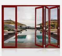 China Thermal Break Aluminum Folding Door with Dust Resistant Tempered Glass for Modern Spaces for sale
