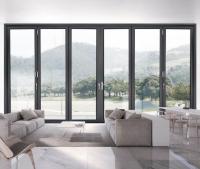 China Customizable Aluminum Folding Door with Lockable Handle Space Saving Design and High Security for sale
