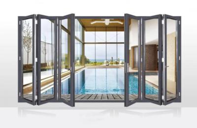 China Durable Low Maintenance Aluminum Folding Door with Environmental Protection and Thick Aluminum Profile for sale