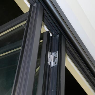 China Heavy Duty Aluminum Bifold Door with Customized Size Durable Weather Resistant Tempered Glass for sale