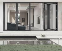 China Corrosion Resistant Thermal Break Aluminum Folding Door with 50mm 70mm 80mm Frame Width for sale