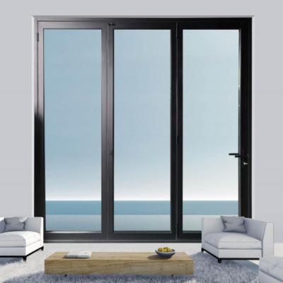 China Customizable Aluminum Folding Glass Doors for Villa Commercial and Office Applications for sale
