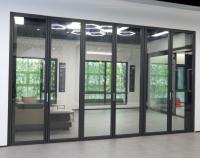 China Energy Efficient Aluminum Folding Door with Low-E Glass and Argon Gas Filled for Space Saving for sale
