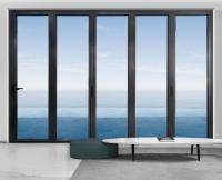 China High Security Sound Insulation Low Maintenance Aluminum Folding Bifold Glass Door for sale