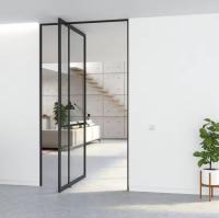 China Frameless Glass Pivot Door with Easy Cleaning and Energy Saving Aluminum Alloy Construction for sale