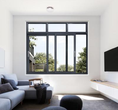 China Tempered Laminated Aluminum Sliding Window with Double Tempered Glass and Stainless Steel Hardware 10 Years Warranty for sale