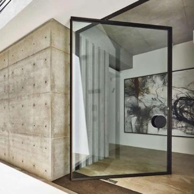China Energy Saving Durable Modern Design Aluminum Pivot Door with Tempered Glass for Commercial and Residential Use for sale