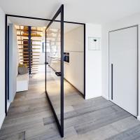 China Modern Design Aluminum Alloy Commercial Pivot Door with 10 Years Warranty for sale