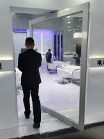 China Slim Frame Aluminum Pivot Door with Tempered Clear Glass and 10 Years Warranty for sale