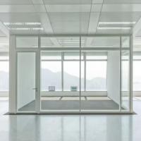 China Modern Aluminum Frame Glass Partition Wall with 10 Years Warranty Custom Sizes and Powder Coating for sale