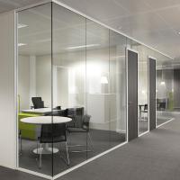 China Modern Design Glass Partition Wall with Modular Systems and Impact-Resistant Film for Enhanced Collaboration for sale