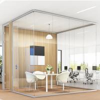China Sleek Design Aluminum Frame Glass Partition Wall with 10 Years Warranty for Office and Home for sale