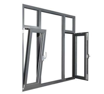 China Customizable Aluminium Tilt And Turn Windows With 10 Years Warranty Insulated Glass And Thermal Break System for sale