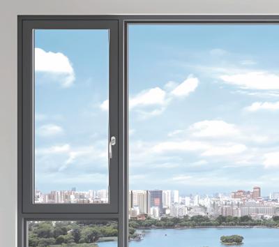 China Customized Aluminium Tilt And Turn Window with Thermal Break System and Wood Color Finish 10 Years Warranty for sale