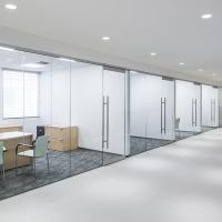 China Soundproof Frosted Glass Partition Wall with 8mm, 10mm, 12mm, 5+5mm, 6+6mm Glass and 10 Years Warranty for sale