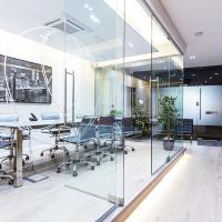 China Customized 8mm Office Glass Partition Wall with Powder Coating and 10 Years Warranty for sale