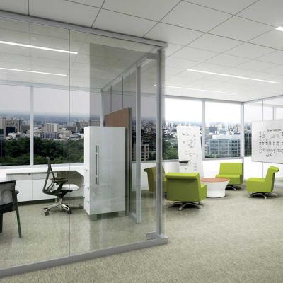 China Customized 8mm Office Glass Partition Wall with Powder Coating and 10 Years Warranty for sale