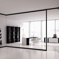 China Flexible Aluminum Frame Glass Partition Wall with 10 Years Warranty for Office Partitions for sale