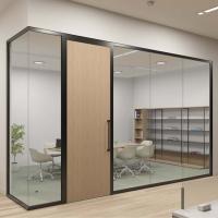 China Customized Design Tempered Glass Partition Wall with 10 Years Warranty for Office Wall Dividers for sale