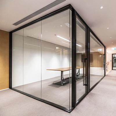 China Customized Design Tempered Glass Partition Wall with 10 Years Warranty for Office Wall Dividers for sale