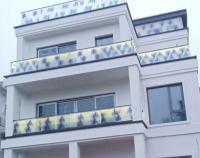 China 10mm Thick 36'' Height Frameless Glass Balustrade with Grey Aluminum U Channel Glass Railing for sale
