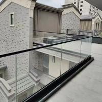 China Frameless Glass Balustrade with 5+ Years Warranty Corrosion Resistant and Durable Aluminum U Channel Glass Railing for sale