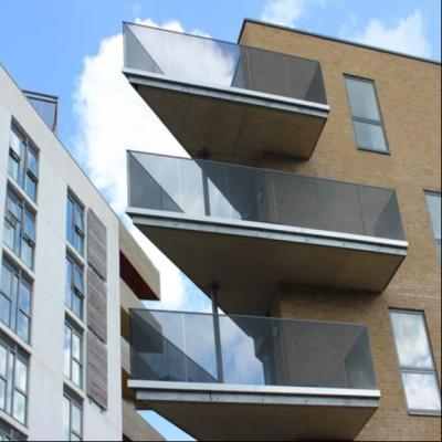 China Modern 8+8mm Laminated Tempered Glass Railing with Aluminum U Channel for Durability and 5+ Years Warranty for sale