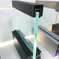 China Stable 800-1200mm Tempered Glass U Channel System with Aluminum Handrail for Safety and Aesthetic Appeal for sale