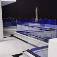 China Stable 800-1200mm Tempered Glass U Channel System with Aluminum Handrail for Safety and Aesthetic Appeal for sale