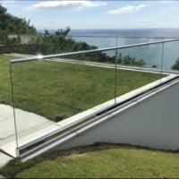 China Stable 800-1200mm Tempered Glass U Channel System with Aluminum Handrail for Safety and Aesthetic Appeal for sale