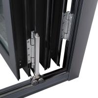 China Powder Coated Aluminum Folding Window with Stainless Steel Hardware and Good Sound Insulation for sale