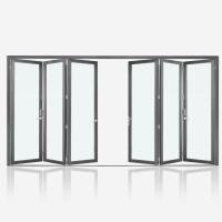China Powder Coated Aluminum Folding Window with Stainless Steel Hardware and Good Sound Insulation for sale