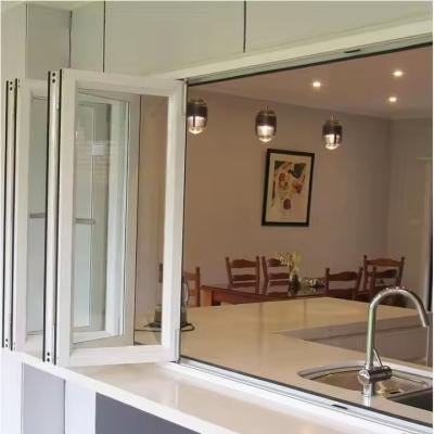 China Durable Aluminum Folding Window with 1.5mm Frame Thickness and Horizontal Folding Pattern in Anodized Finish for sale