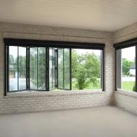China ISO9001-2008 Certified Aluminum Folding Window with 100% Inspection Before Shipping and Easy Installation for sale