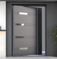 China Customized Heavy Duty Aluminum Pivot Door with 10-Year Warranty and 6063-T5 Aluminum Alloy for sale