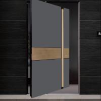 China Customized Heavy Duty Aluminum Pivot Door with 10-Year Warranty and 6063-T5 Aluminum Alloy for sale