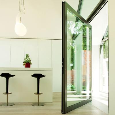 China Luxury Design Aluminum Pivot Door with High-Quality 304 Stainless Steel Hardware and 10-Year Warranty for sale