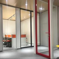 China Modern Minimal Aluminum Swing Door with Double-Layered Glass and Multi-Point Locking for sale