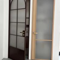 China Aluminum Swing Door with More Than 5 Years Warranty 24 Hour Online Support and Double Tempered Clear Glazing for sale