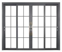China Internal Lockable Accordion Aluminum Sliding Door with Slim Frame and High Energy Efficiency for sale