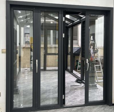 China High Efficiency Aluminum Folding Door with 2.0mm Profile Thickness and 10-year Warranty for sale