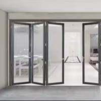 China Modern Aluminum Folding Door with 6m Max Height 1m Max Panel Width and 2.0mm Profile Thickness for sale