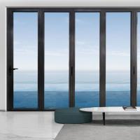 China Sleek And Modern Aluminum Folding Door with 10-Year Warranty and Customized Surface Treatment for sale