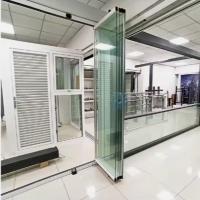 China Sleek And Modern Aluminum Folding Door with Secure Locking Mechanism and Good Sound Insulation for sale