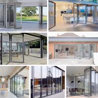 China Secure Locking Aluminum Folding Door with Max Height 6m and Max Panel Width 1m for Indoor and Outdoor Use for sale