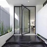 China Aluminum Pivot Door with High-Quality 304 Stainless Steel Hardware EPDM Rubber Seal Strip and Superior Sound Insulation for sale