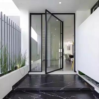 China Aluminum Pivot Door with High-Quality 304 Stainless Steel Hardware EPDM Rubber Seal Strip and Superior Sound Insulation for sale