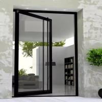 China Aluminum Pivot Door with High-Quality 304 Stainless Steel Hardware and 4-12mm Glass Thickness for Sleek Minimalist Design for sale